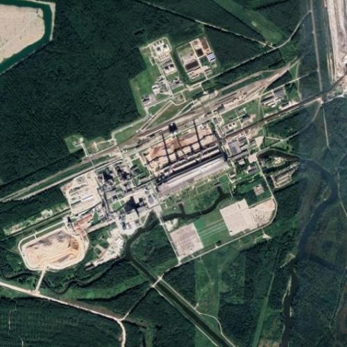 Narva Power Plants in Sillamäe, Estonia (Google Maps)