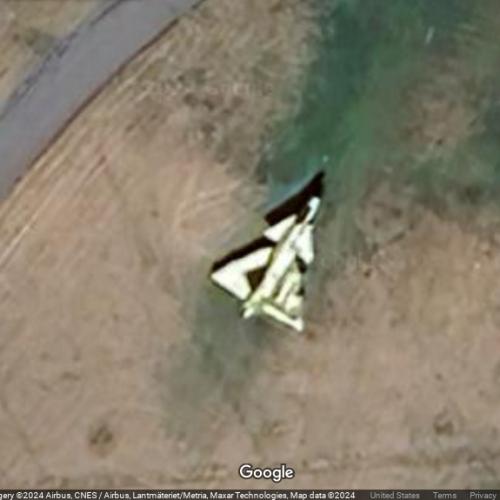 Swedish Saab 37 in Linkoping, Sweden (Google Maps)