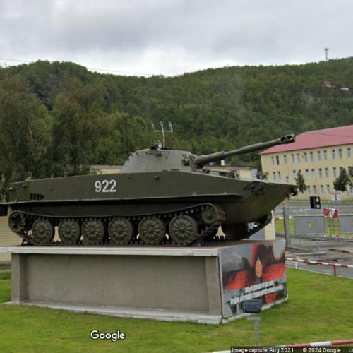 Russian BMD on display in Pechenga, Russian Federation (Google Maps)