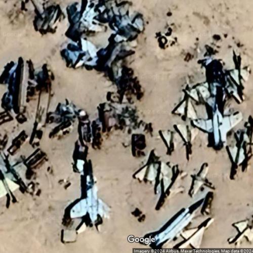 Iraqi MiG-21s and MiG-25s in Ramadi, Iraq (Google Maps)