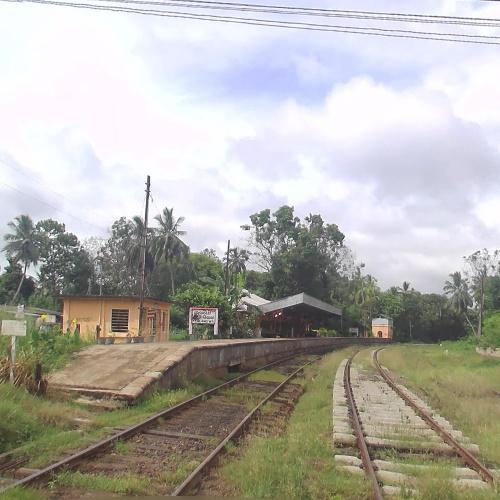 Kalawewa Railway Station in Avukana, Sri Lanka (Google Maps)