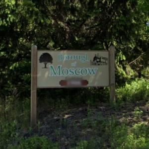Borough of Moscow sign in Moscow, PA - Virtual Globetrotting