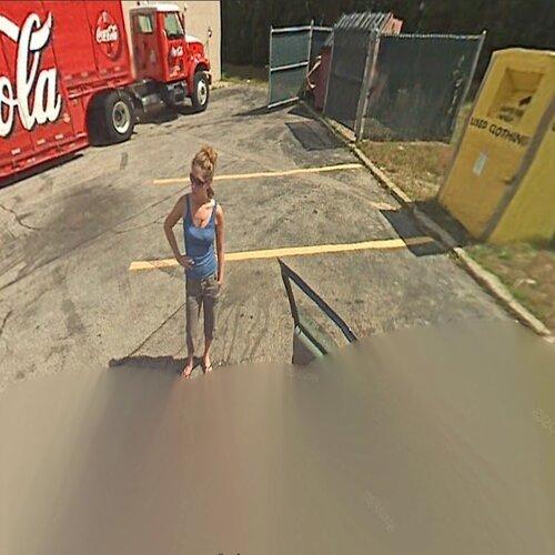 Google crew taking a break in Bedford, NH (Google Maps)