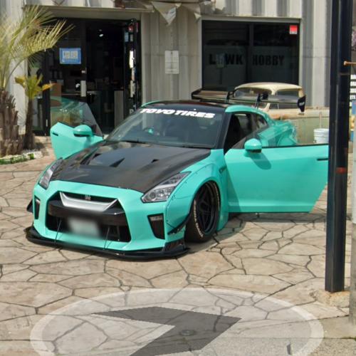 Nissan GT-R R35 Liberty Walk Wide Body in Nagakute, Japan (Google Maps)