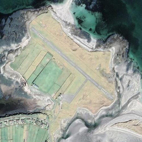 Inishmore Aerodrome in Kilronan, Ireland (Google Maps)