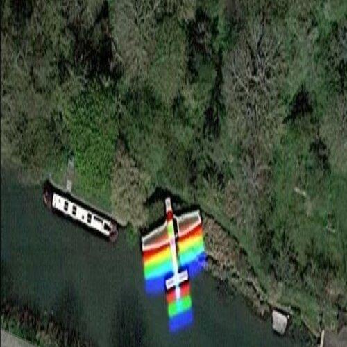 The propeller is flying in Clanfield, United Kingdom (Google Maps)