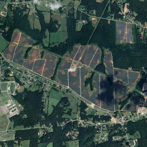 Rutherford Farm Solar in Henrietta, NC (Google Maps)