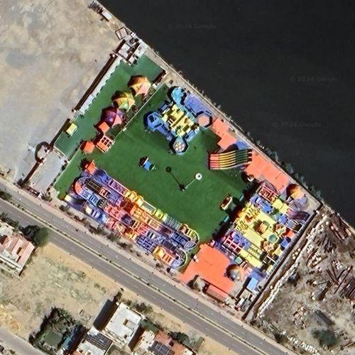 World's biggest bouncy castle in Karachi, Pakistan (Google Maps)