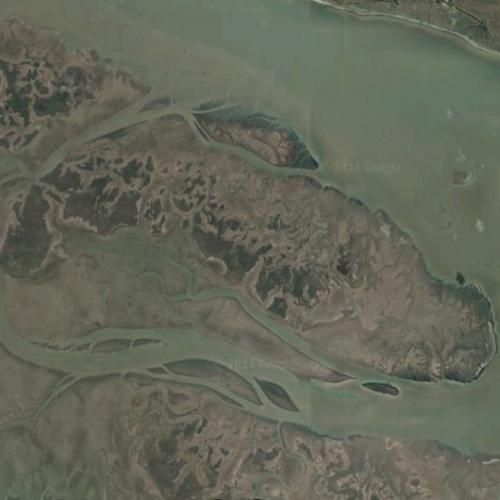 Isla Bermejo in Punta Alta, Argentina (Google Maps)