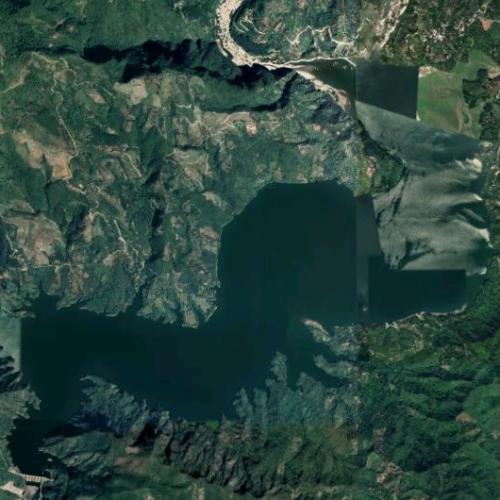 Valdesia reservoir in Las Barías, Dominican Republic (Google Maps)