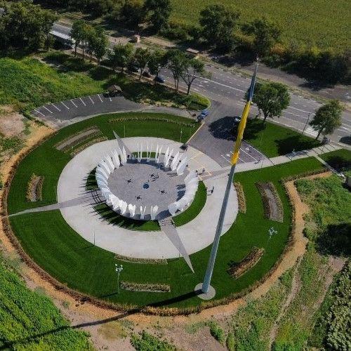 Geographical center of Ukraine (revised) in Shpola, Ukraine (Google Maps)