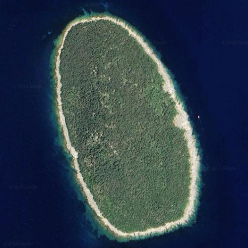 Otočić Kozjak in Ilovik, Croatia (Google Maps)