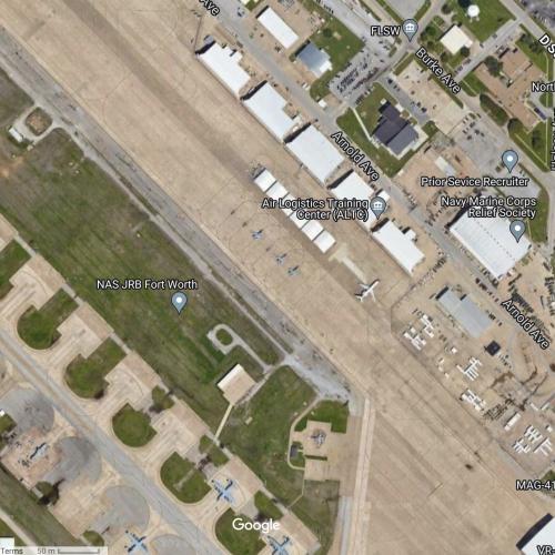 F-18s in Fort Worth, TX (Google Maps)