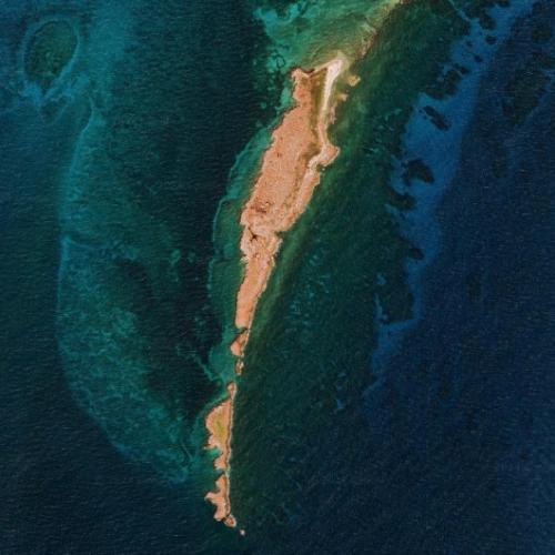 Cayo Guano del Este in Punta Colombo, Cuba (Google Maps)