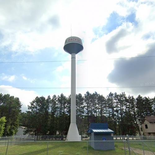 Backus Water Tower in Backus, MN (Google Maps)