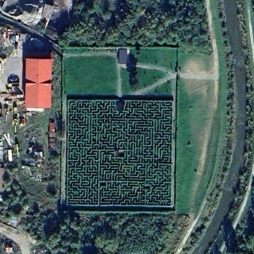 Big maze in Stará Ľubovňa, Slovakia (Google Maps)