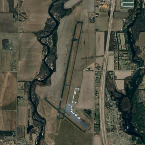 Rice Lake Regional Airport in Cameron, WI (Google Maps)