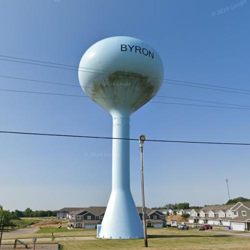 Byron Water Tower in Byron, MN (Google Maps)