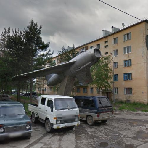 MiG-17 in Smirnykh, Russian Federation (Google Maps)