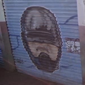 Robocop graffiti in São Paulo, Brazil - Virtual Globetrotting
