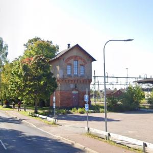 Krylbo railway water tower in Krylbo, Sweden - Virtual Globetrotting