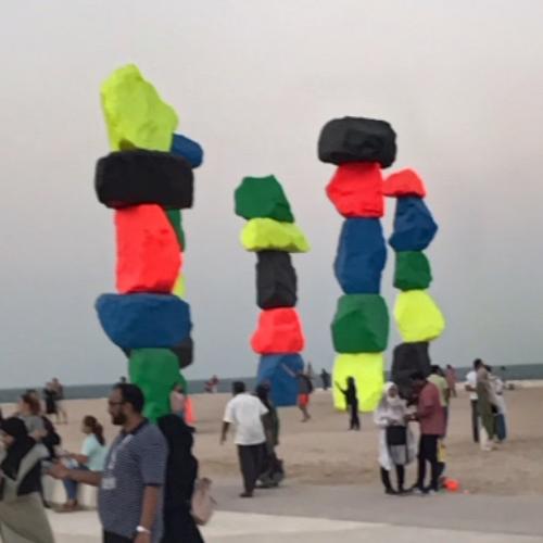 'Doha Mountains' by Ugo Rondinone in Doha, Qatar (Bing Maps)