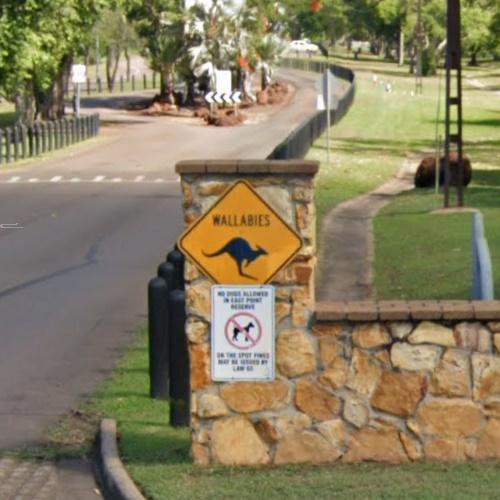 Wallabies crossing sign in Darwin, Australia (Google Maps)