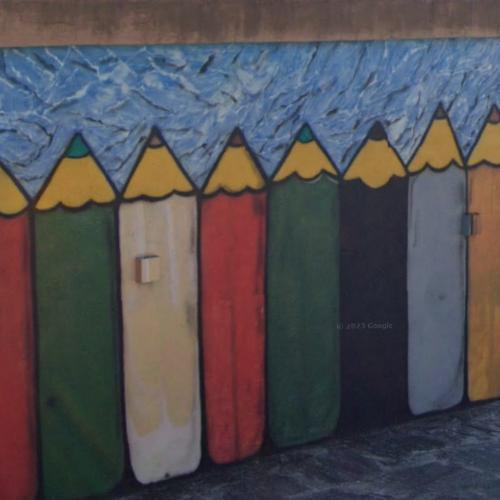 Pencil mural in Campina Grande, Brazil - Virtual Globetrotting