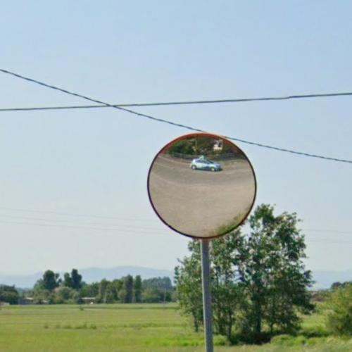 Google car in the mirror in San Giovanni in Persiceto, Italy (Google ...