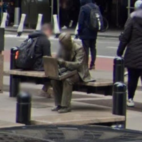 'Double Check' by John Seward Johnson II in New York, NY (Google Maps)