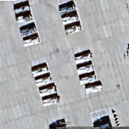 Russian 2S3 SPAGs in Mulino, Russian Federation (Google Maps)