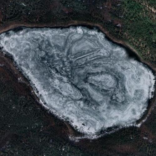 Sytymnakh Lake in Yakutsk, Russian Federation (Google Maps)