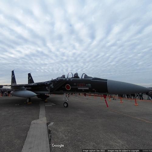 JASDF aggressor F-15DJ in Omitama, Japan (Google Maps)