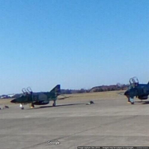 JASDF RF-4EJs in Omitama, Japan (Google Maps)