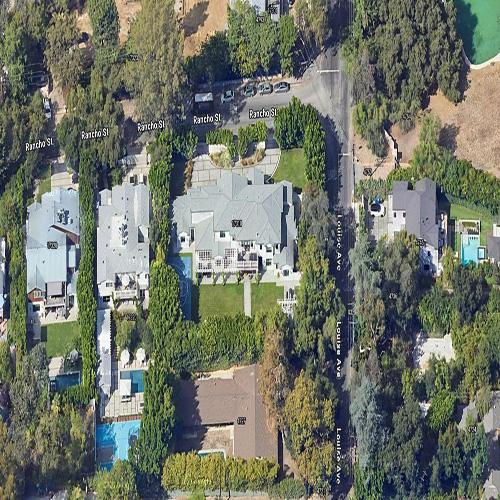 Slash´s House in Encino, Los Angeles, CA (Google Maps)