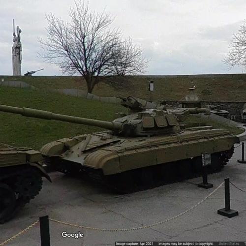 T-64A tank in Kiev, Ukraine (Google Maps)