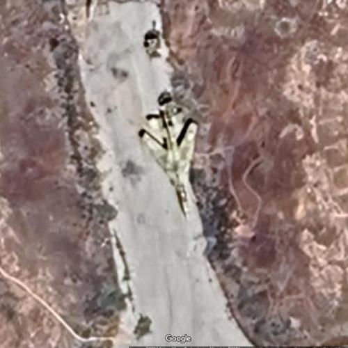 Syrian MiG-23 in Aleppo, Syrian Arab Republic (Google Maps)
