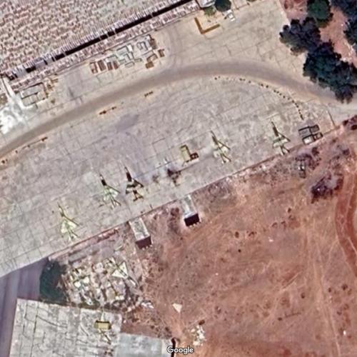Syrian MiG-21s in Hama, Syrian Arab Republic (Google Maps)