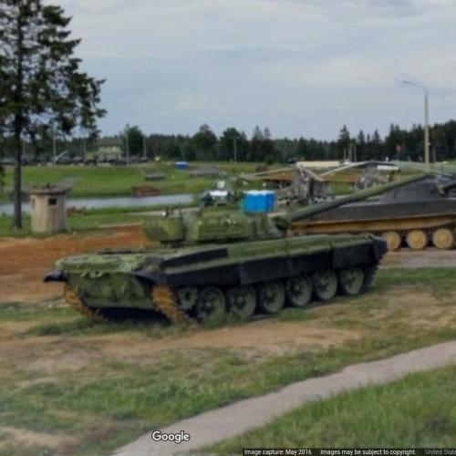 T-80 tank on display in Minsk, Belarus (Google Maps)