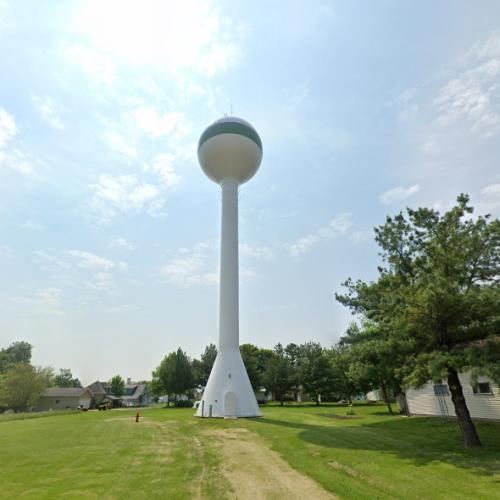 Benton water tower in Benton, WI (Google Maps)