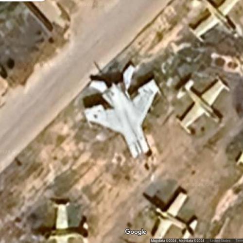 Libyan MiG-25 in Labraq, Libya (Google Maps)