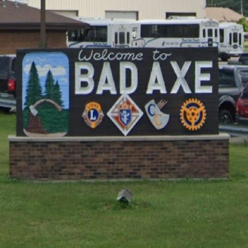 Why is the city named Bad Axe? in Bad Axe, MI (Google Maps)