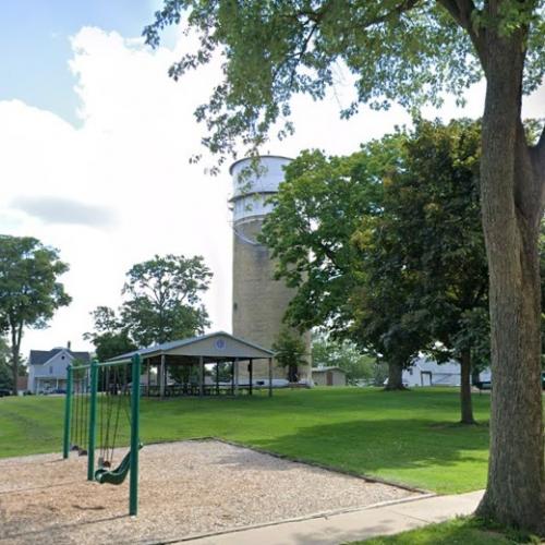 Monroe Water Tower in Monroe, WI (Google Maps)