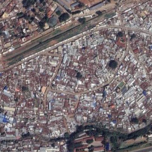 Kibera in Nairobi, Kenya (Google Maps)