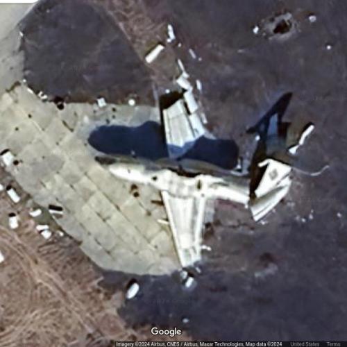Destroyed Ukrainian Il-76 in Melitopol, Ukraine (Google Maps) (#2)