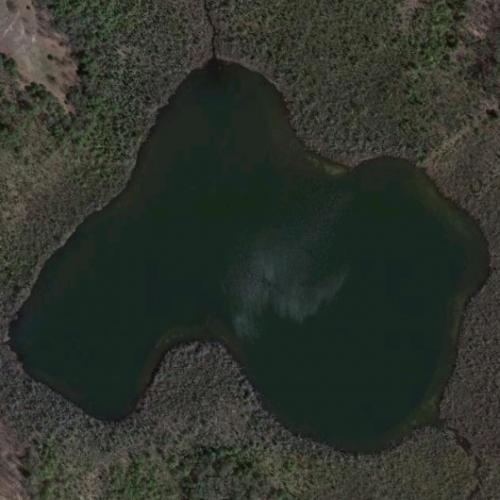 Bridge Lake in Interlochen, MI (Bing Maps)