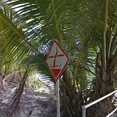No Diving Sign in Direction Island, Cocos (Keeling) Islands (Bing Maps)