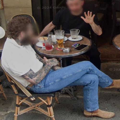 Post Malone caught on Street View in Paris, France (Google Maps)