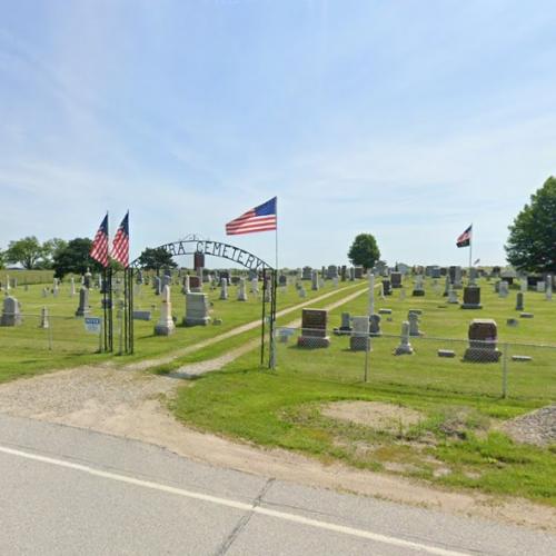 Palmyra Cemetery in Palmyra Township, IA (Google Maps)