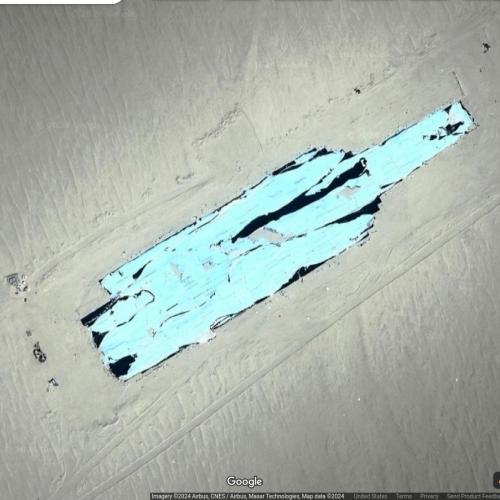 Chinese aircraft carrier target in Ruoqiang, China - Virtual Globetrotting